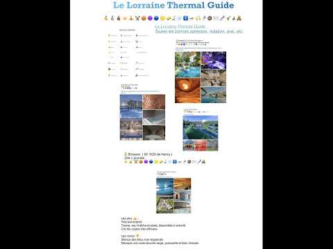 Le Lorraine Thermal Guide