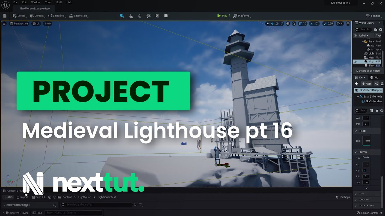MAYA TUTORIAL | Medieval Lighthouse tutorial pt16