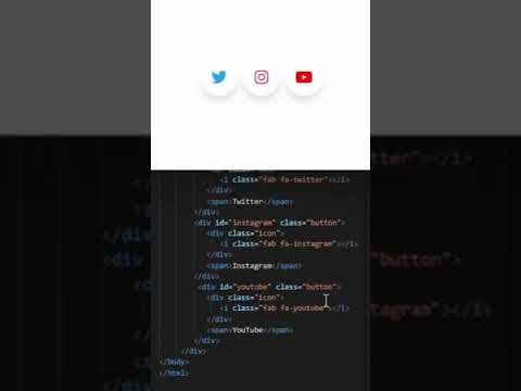 Social media on hover icon effect html css
