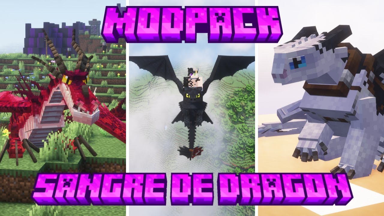 COMO ENTRENAR A TU DRAGON - JAVA 1.18.2 - MODPACK SANGRE DE DRAGON