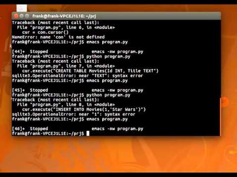Python Tutorial - sqlite database