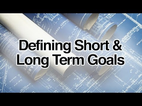 Defining Short Term & Long Term Goals