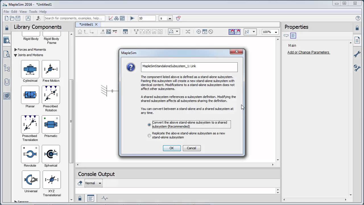 MapleSim: Create Your First Model