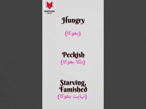 Hungry Vs Peckish Vs Starving/Famished #shorts #englishonly #learnenglish