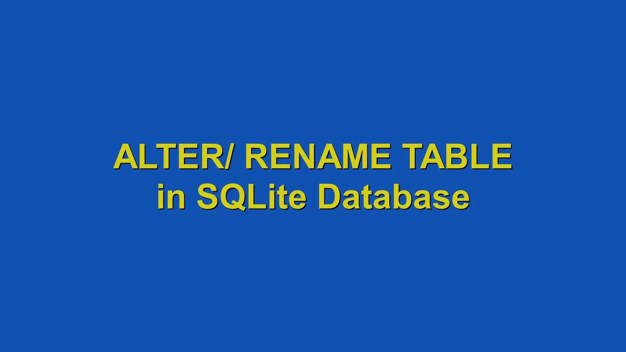 How to ALTER TABLE using SQLite