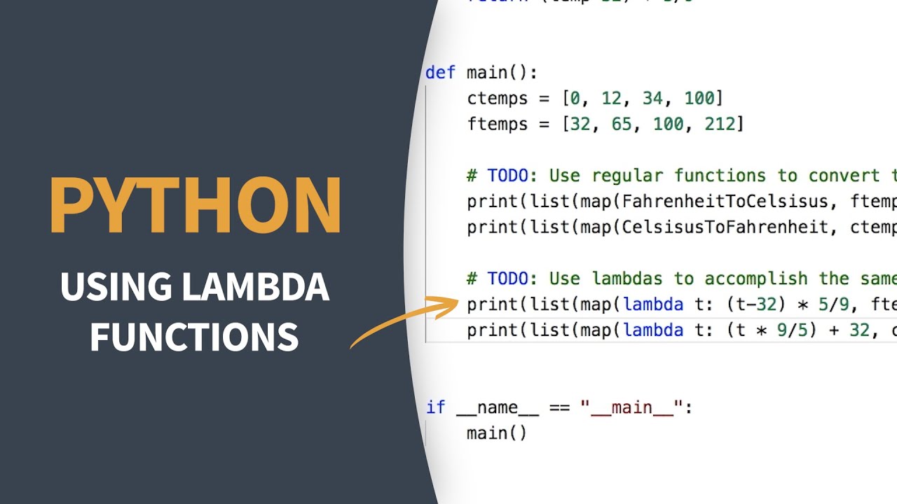Python Tutorial - Understanding Lambda functions