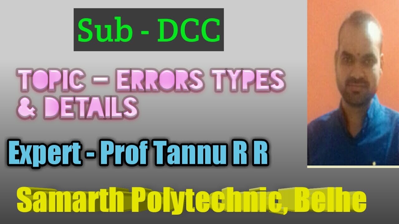 Unit 3 - Error Detection,Correction & Wireless Communication - Introduction