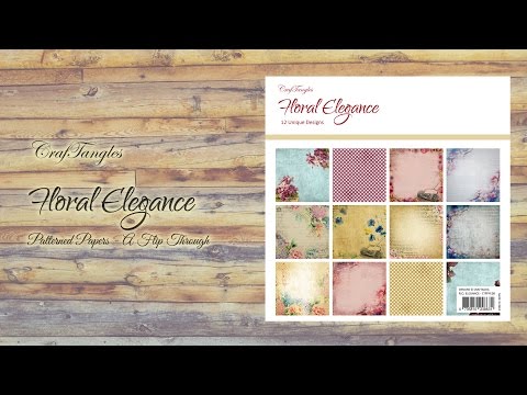 CrafTangles 'Floral Elegance' - Patterned Paper Pack flip through