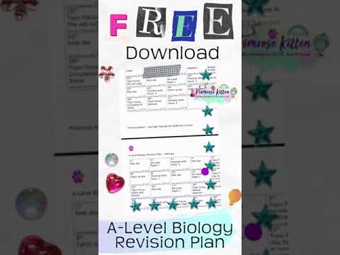FREE DOWNLOAD 🧫A-Level Biology Revision Plan (visit our website to download yours for free!)