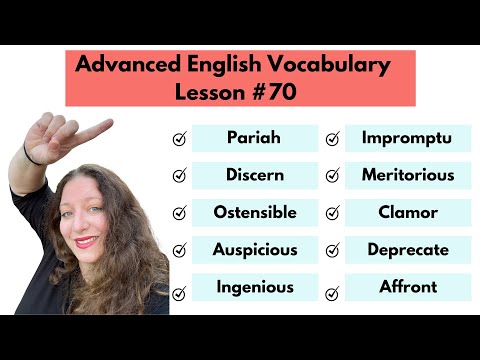 70: Advanced Vocabulary