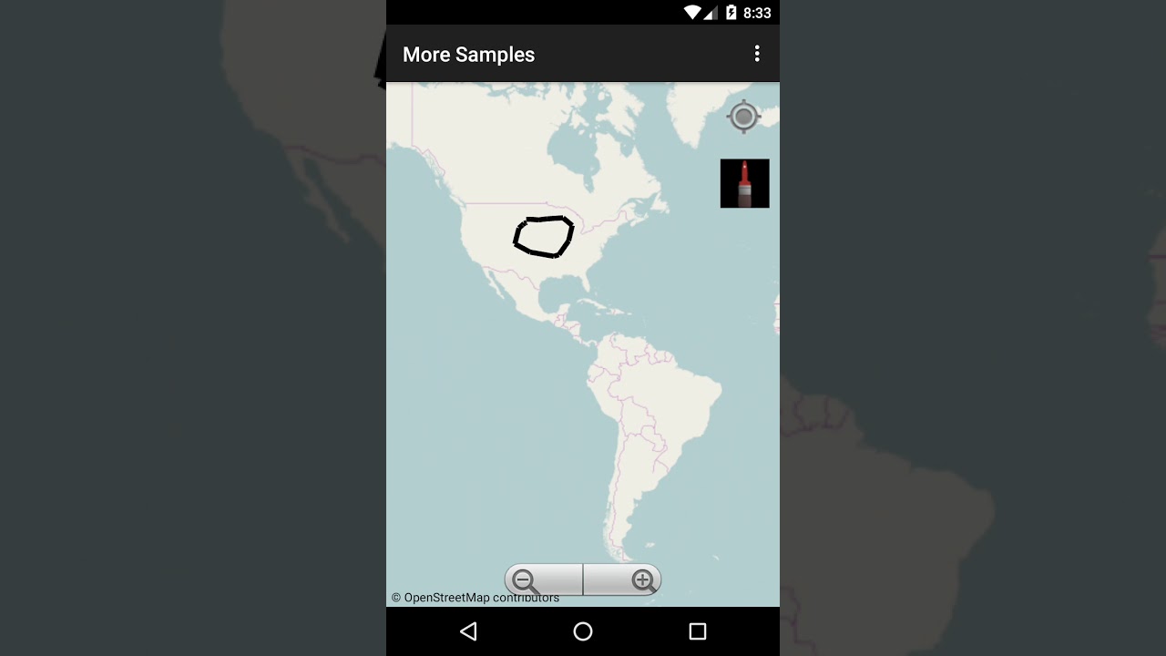 Osmdroid Open Map Demo - Free drawing a sketch