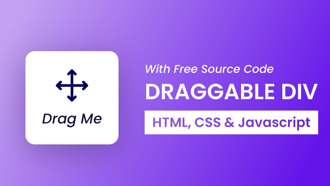 Draggable Element With Javascript | HTML, CSS & Javascript Tutorial