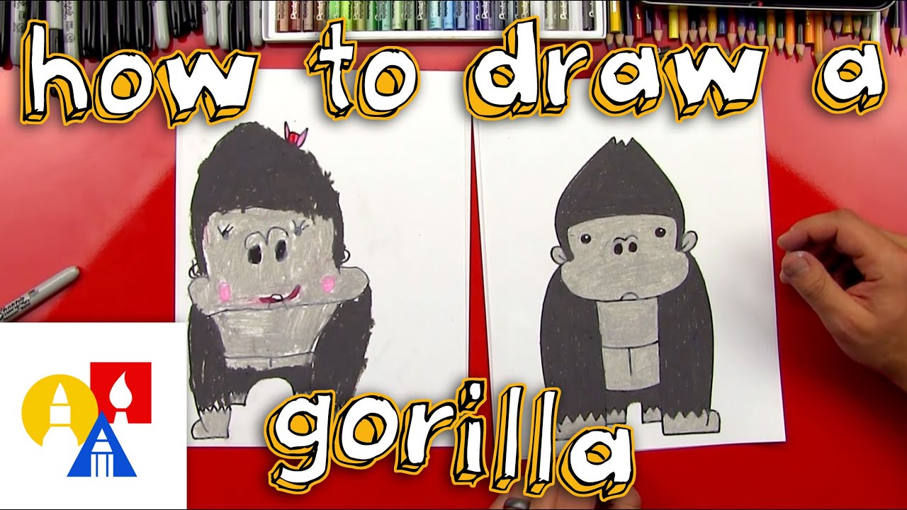 How To Draw A Cartoon Gorilla