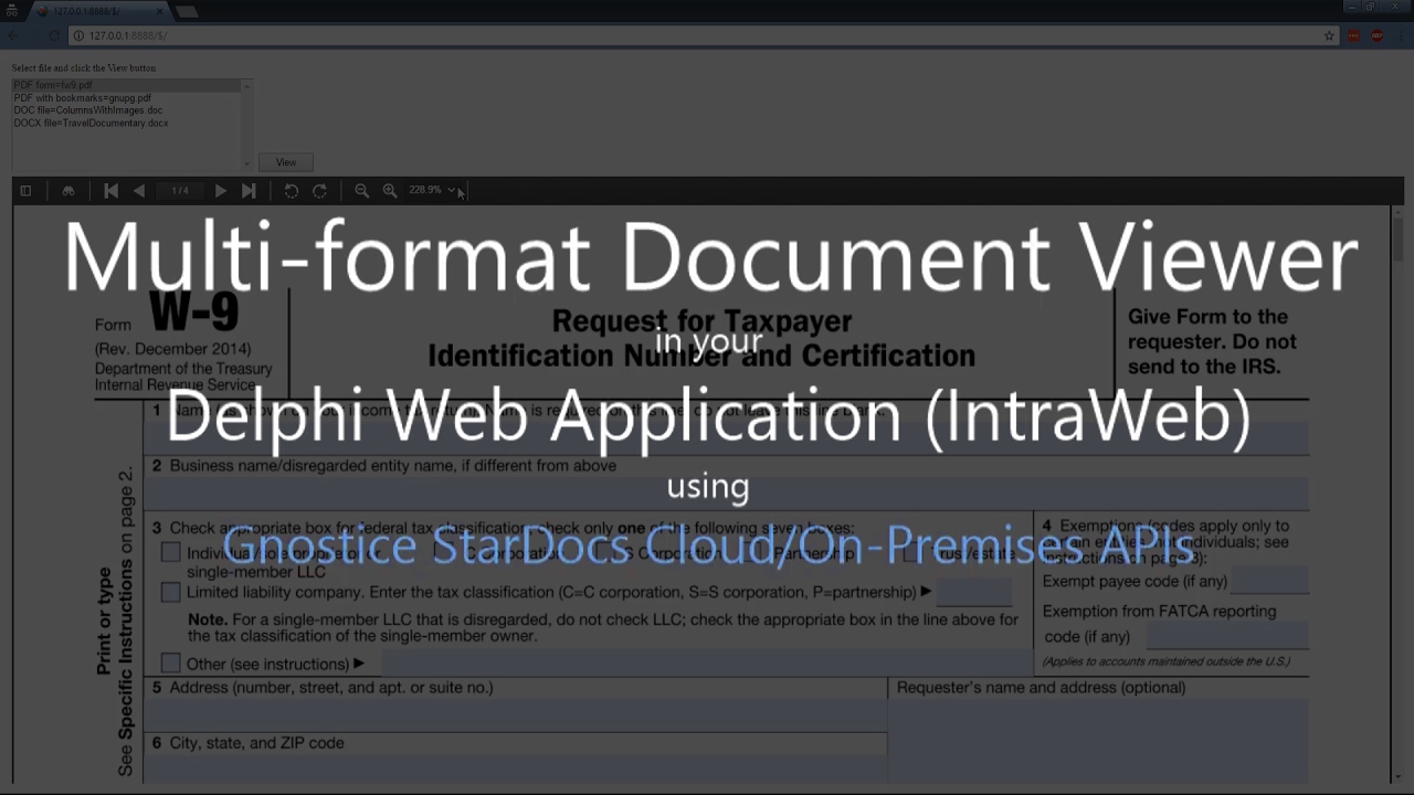 How to display PDF and Office documents in your Delphi Web Application (IntraWeb) using StarDocs