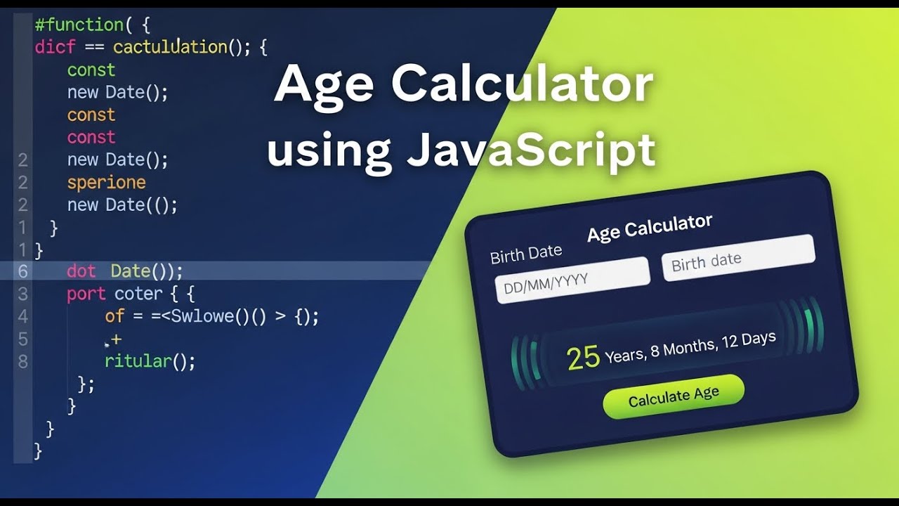 Age Calculator using JavaScript | HTML CSS JS Project for Beginners #javascript #bca #bcastudents