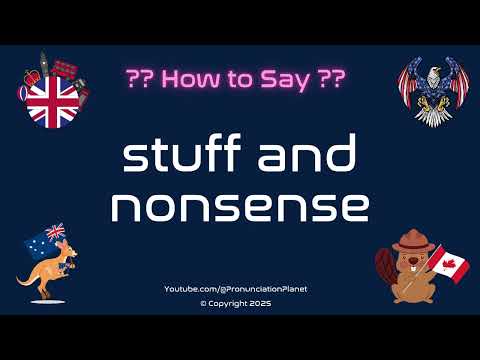🤪🗣️ How to Pronounce stuff and nonsense? (CORRECTLY) | Pronunciation Planet