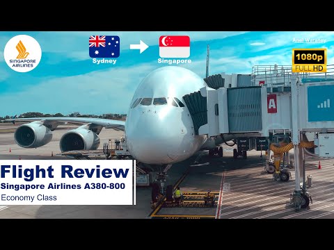 SINGAPORE AIRLINES A380 Flight Review in Economy Class from Sydney to Singapore (SQ222)