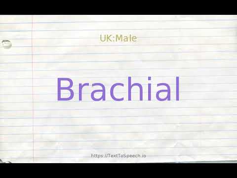 How to pronounce brachial