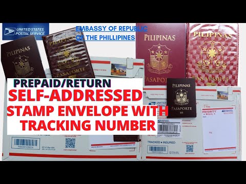 How To Buy Self Addressed Stamp Envelope +Tracking Number Filipino Passport Renewal Complete detail.