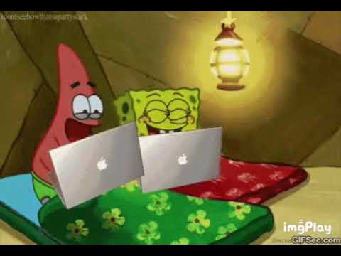 SpongeBob And Patrick Using Apple Computers Gif! 💻