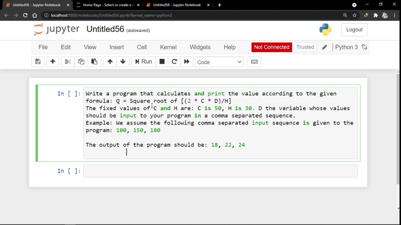 How To Write A Program That Calculates And Print Comma Separated Values With Python