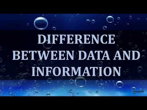 DIFFERENCE BETWEEN DATA AND INFORMATION