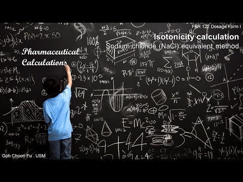 Pharmaceutical Calculations 7: Isotonicity - Sodium chloride equivalent method