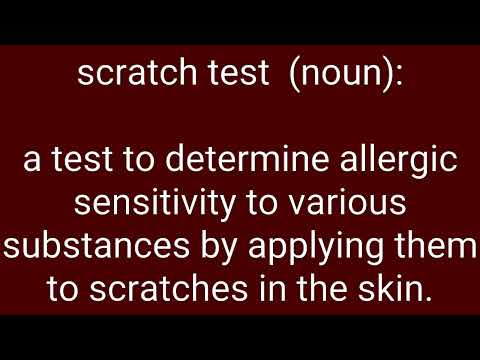 Scratch Test Definition & Meaning