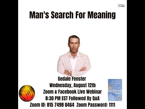Mans Search For Meaning (Spanish Subtitles) - Gedale Fenster