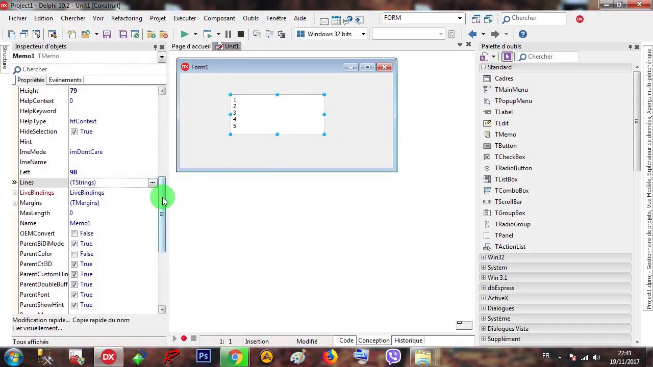 Rad Studio Delphi 009 Memo - 002 ScrollBars