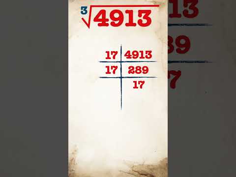 Cube root of 4913 / 4913 ka ghanmul / #maths #shorts #cuberoot #mathsshorts