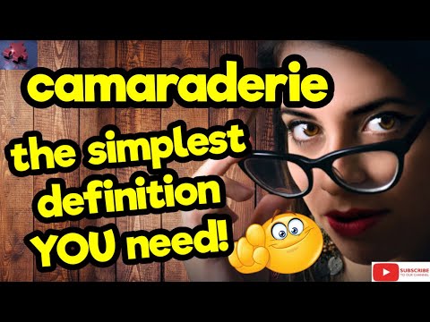 CAMARADERIE. The simplest definition YOU need!! #tellsvidetionary™