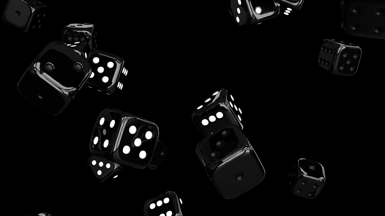 Sci-Fi Black & White Amoled OLED: 12 Hours 4K Falling Dice Background