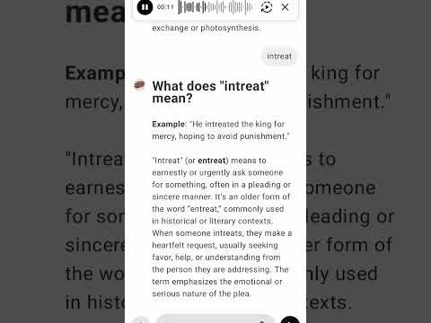 What does "intreat" mean?