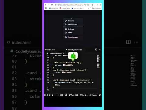 Profile Card UI with Hover Effects | HTML & CSS #webdevelopment #coding #htmlcss #shorts