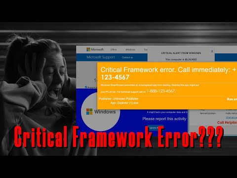 【3 TIPS】 How to Avoid Microsoft Alert Critical Framework Error | Phishing Scam | Windows Scam
