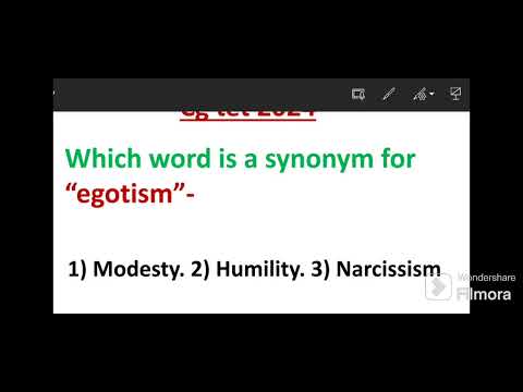 Which word is a synonym for "egotism" #youtubevideos #synonyms @learnenglishwithpreeti2