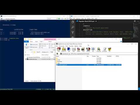 Populate Word DOCX with PowerShell