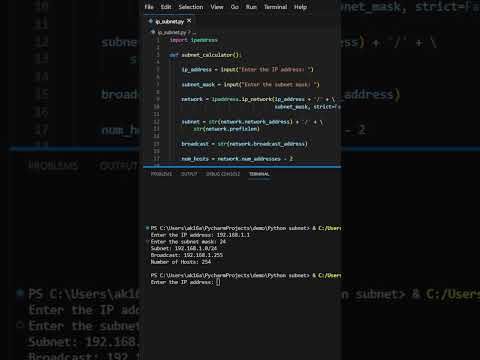 Python Program to Find the Number of Subnets Valid Hosts and Broadcast