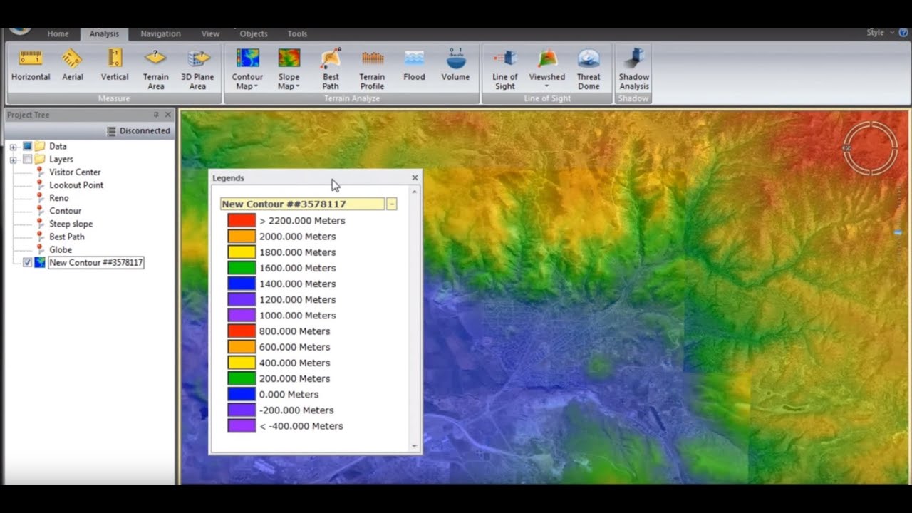 Skyline TerraExplorer 6.1 - Terrain Analysis Tools