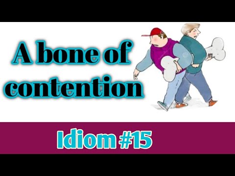 Idiom#15 A bone of contention. How to use idioms in sentences? English Teacher 263.#englishidioms