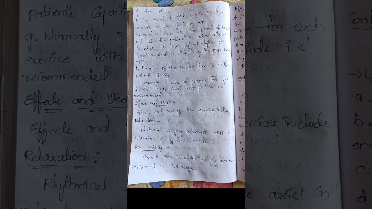 part -1 Notes of active movements from exercise therapy|#physiotherapy|#exercisetherapy |