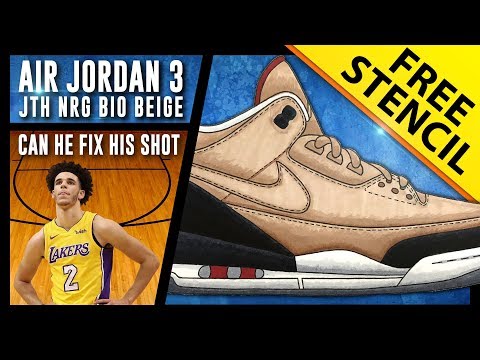 HOW TO DRAW: Air Jordan 4 - Step By Step w/ FREE Stencil | Tubers Amino