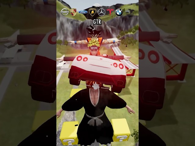 Cars vs Anime character 🤯 BeamNG.Drive #beamngdrive #beamng #shorts ...