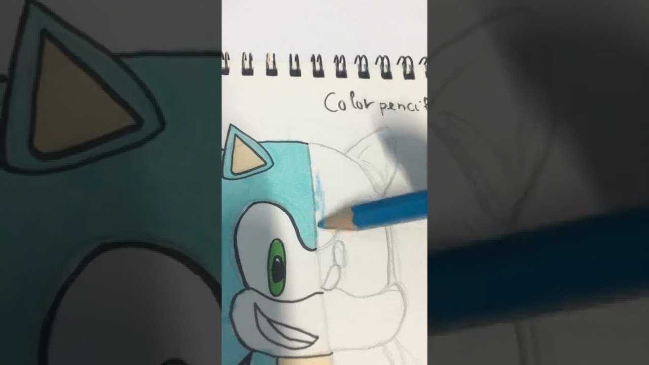 Drawing Sonic With Two Different Styles Part 2 (#short )