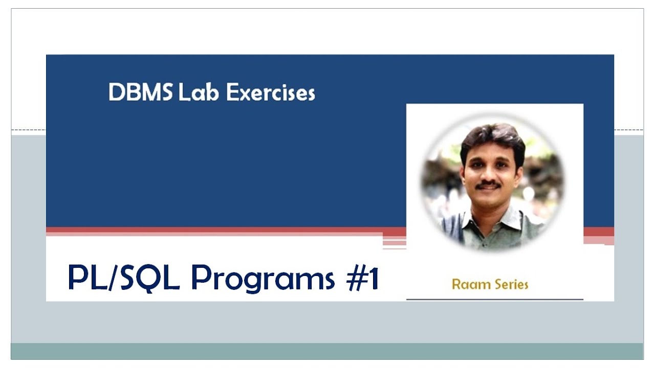 PL/SQL Programs #1 - DBMS Lab Exercises