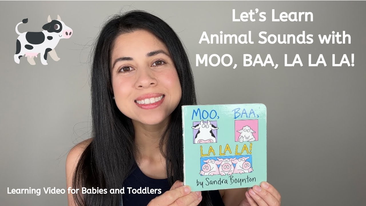 Learn Animal Sounds with MOO, BAA, LA LA LA! | Learn Animals | Learn Imitation for Babies & Toddlers