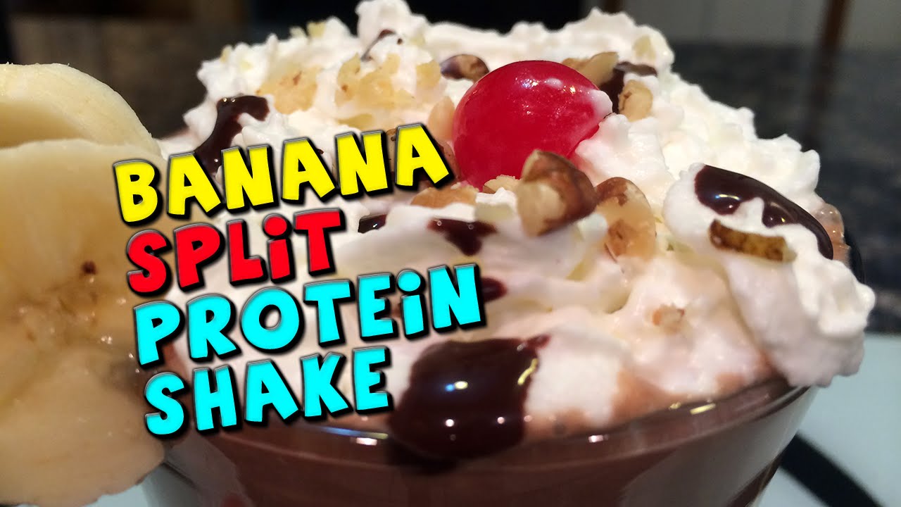 Banana Split Protein Shake | Healthy Sundae Smoothie