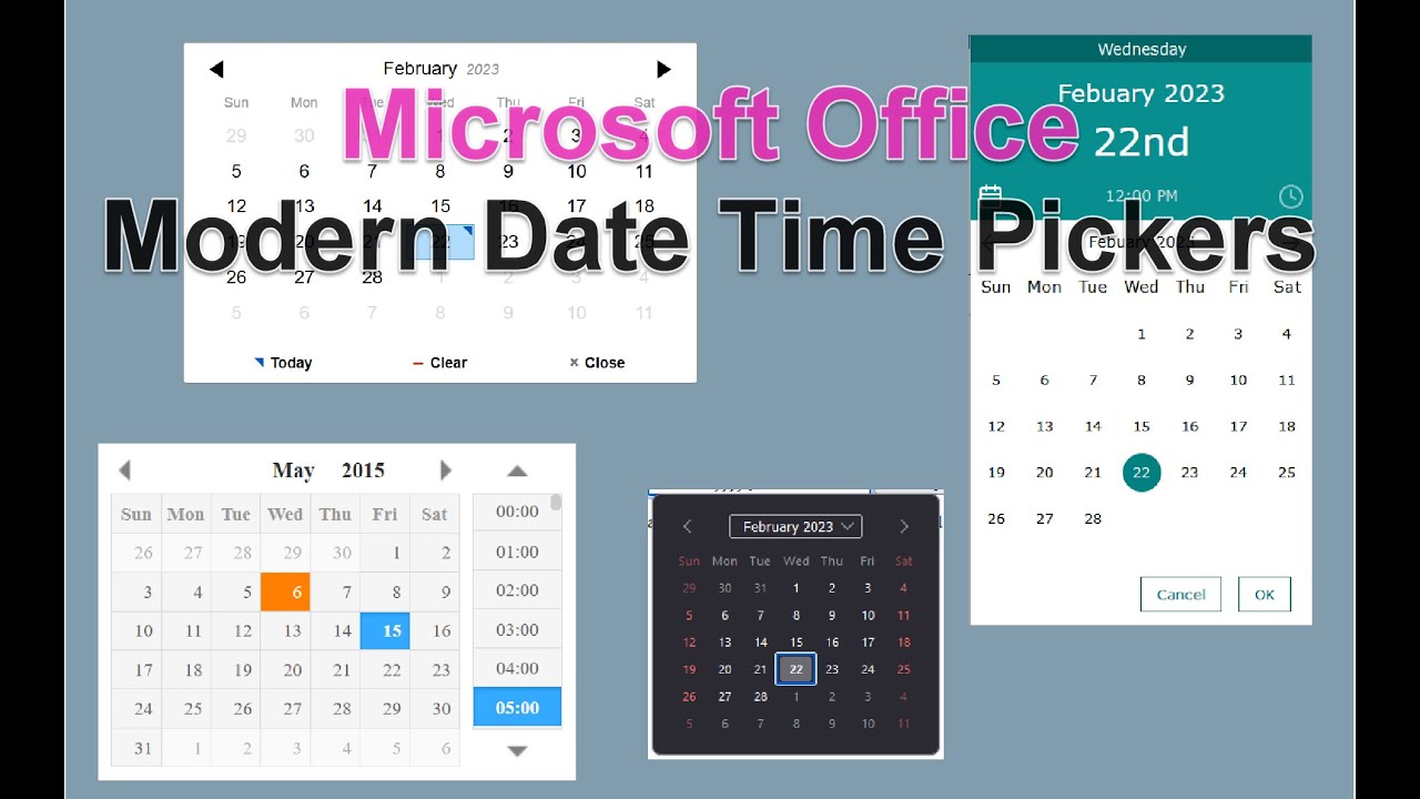 Office - Modern Date Time Pickers
