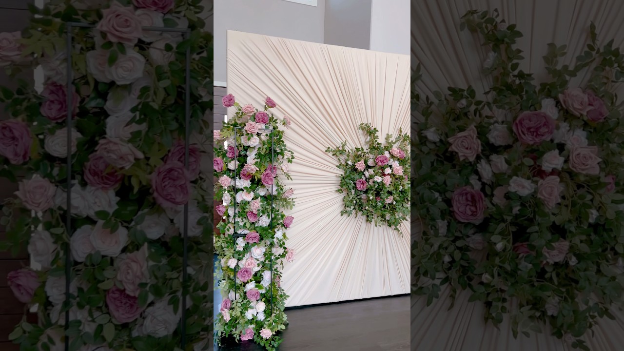 DIY- pleated Fabric Backdrop #wedding